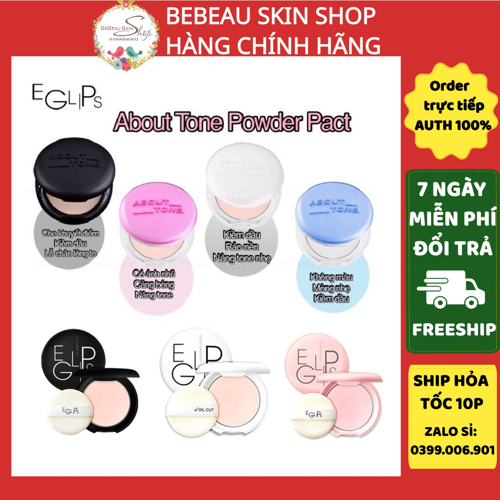 Phấn phủ Eglips Pore Blind Powder - About Tone Powder Pact - Hàng chính ...