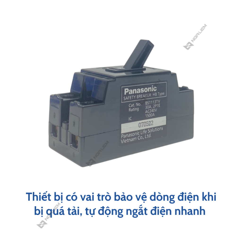 CB Cóc Panasonic 10A, 15A, 20A, 30A, 40A, Cầu dao an toàn - (BS1111TV ...