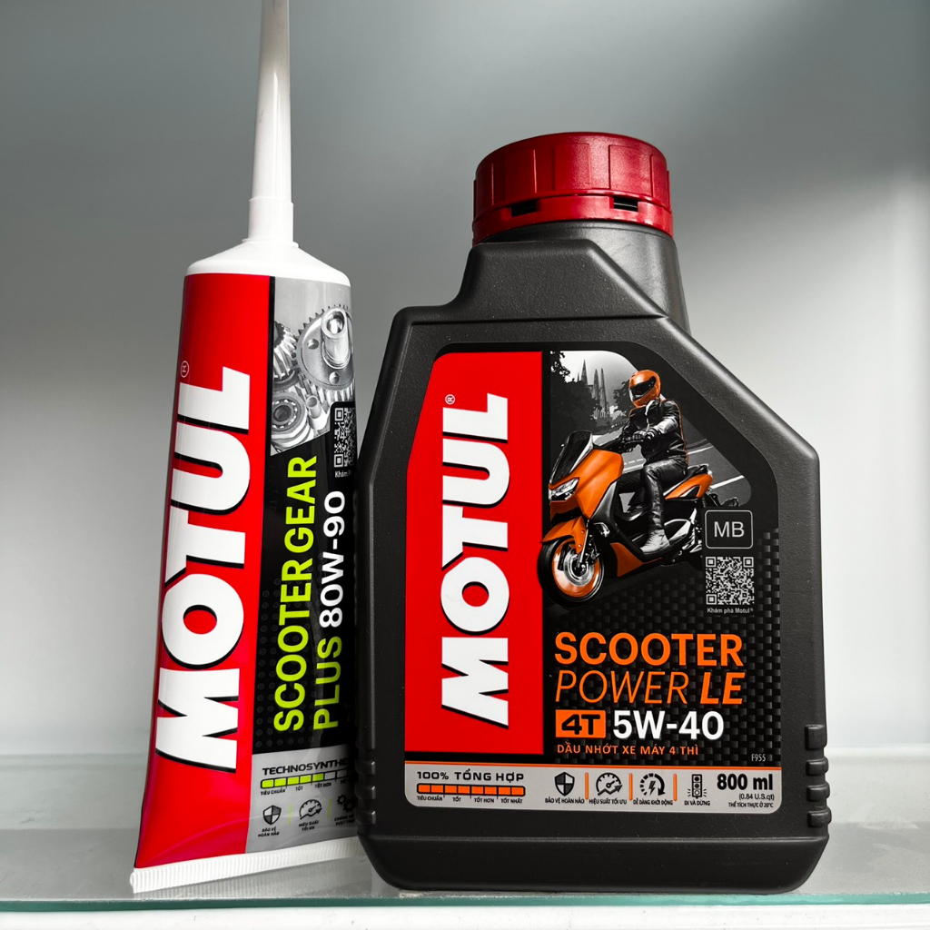 Nhớt Motul Xe Tay Ga Scooter Power LE 5W40 + Nhớt Lap/Nhớt Hộp Số Motul ...