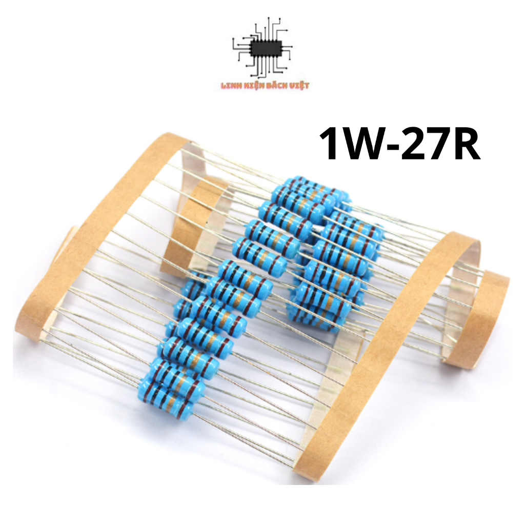 Điện trở vạch 1W 27R 1% chân đồng (10c) | Shopee Việt Nam