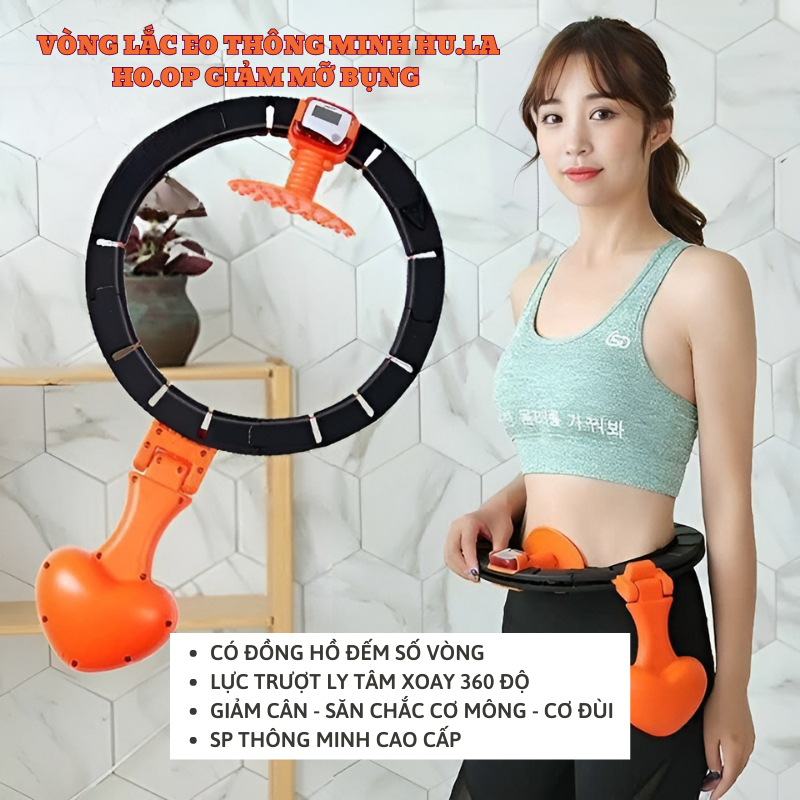 Vòng lắc eo thông minh Hu.la Ho.op giảm mỡ bụng kèm đồng hồ đếm vòng thế hệ mới cao cấp | Shopee ...