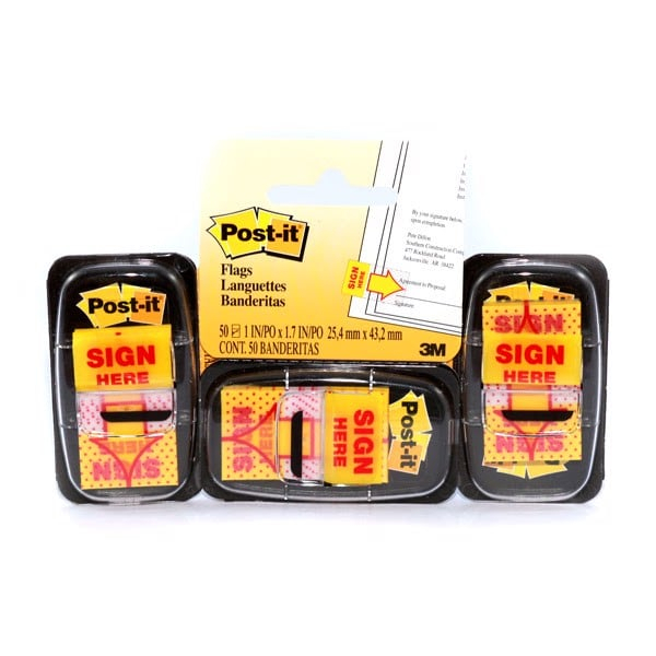 Giấy note trình ký Sign here 3M dán ghi chú cho Sếp không nhầm lẫn rất ...