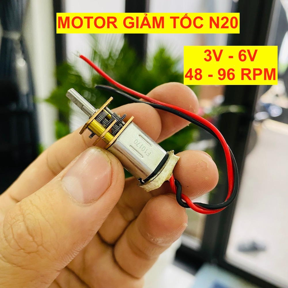 Motor giảm tốc N20 3V 6V tốc độ 48 - 96RPM - LK0055 | Shopee Việt Nam