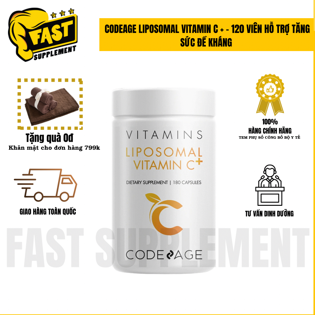 VITAMIN C CODEAGE LIPOSOMAL 180 VIÊN - HÀNG CHÍNH HÃNG ĐẸP DA, TĂNG CƯỜNG SỨC ĐỀ KHÁNG | Shopee ...