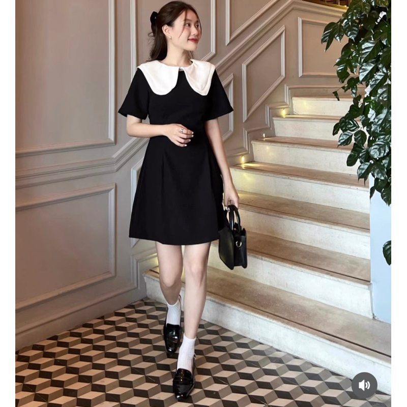 (Lỗi vải - Xả hàng) Váy Phối Cổ Sen Cao Cấp Xinh Xắn - TRACY DRESS ...