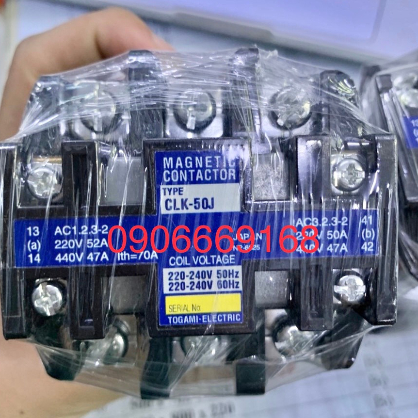 Contactor - Khởi Động Từ Nhật Cũ 50A TOGAMI CLK-50J - Hàng Đẹp 90% - Điện 220VAC | Shopee Việt Nam