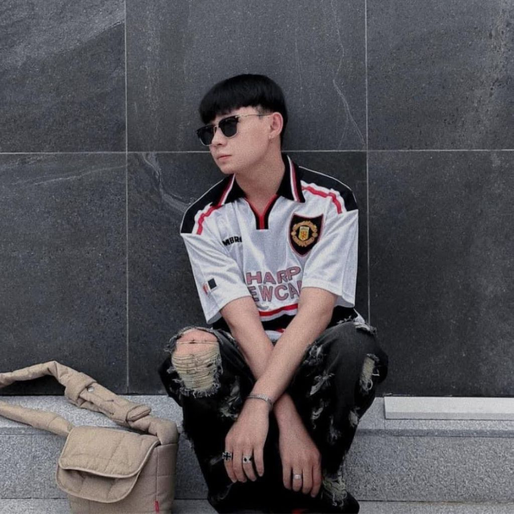 Áo bóng đá retro manchester united 1998 màu trắng vải Cotton Polyester ...