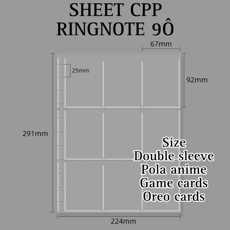 [cÓ SẴn] Sheet Cpp Ringnote A4 A5 4Ô 9Ô LƯu TrỮ Ảnh Cáo Nuôi Rái Cá