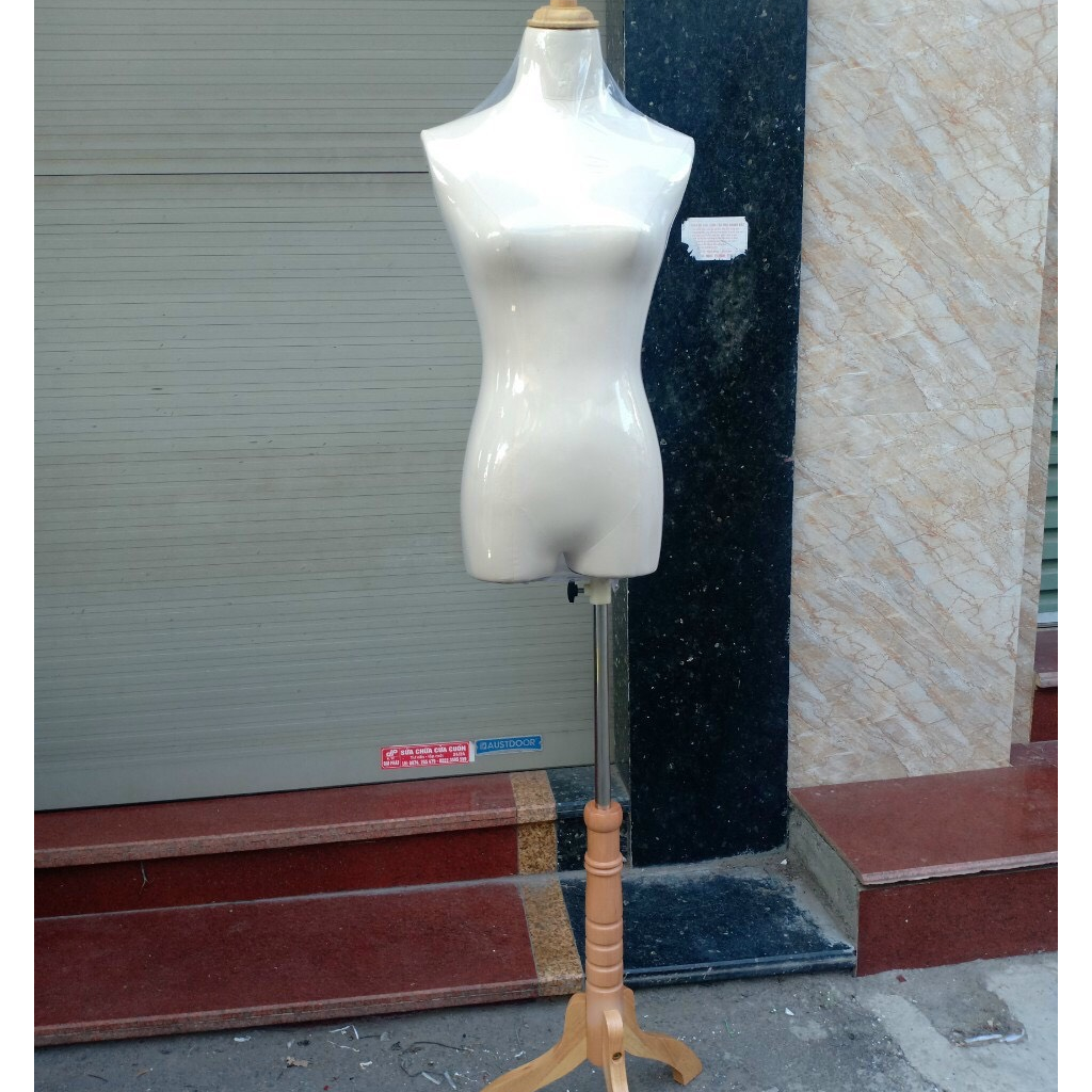 Manocanh chóp gỗ, không tay, Ma nơ canh nữ bọc vải cotton cao cấp ...