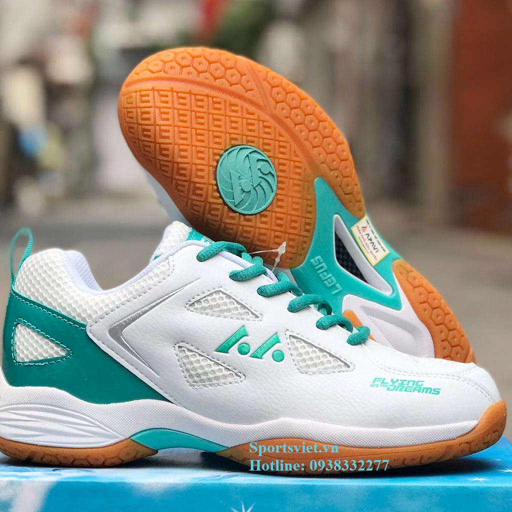 Giày cầu lông - bóng chuyền nữ Lefus L022/L019 mẫu mới màu trắng xanh ...
