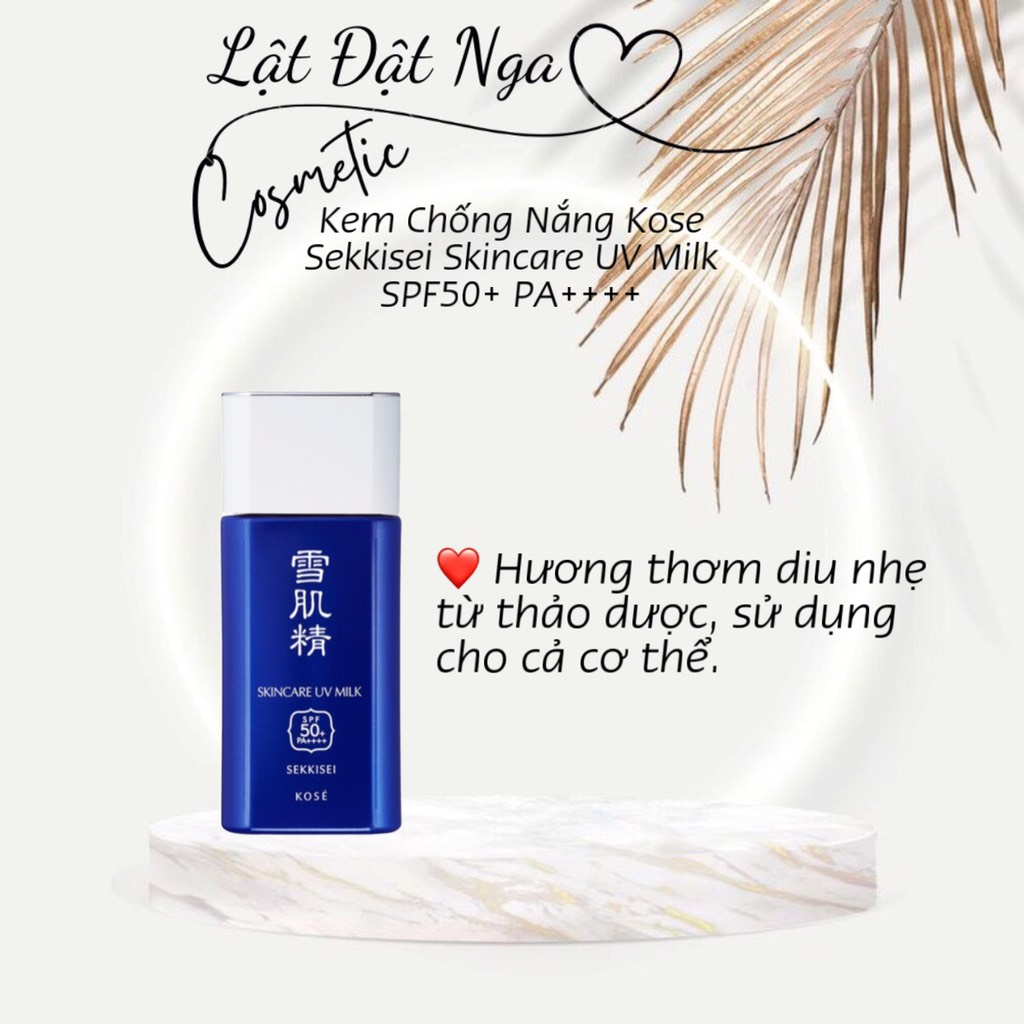 Kem Chống Nắng Kose Sekkisei Skincare UV Milk SPF50+ PA++++ ( Authentics ) | Shopee Việt Nam