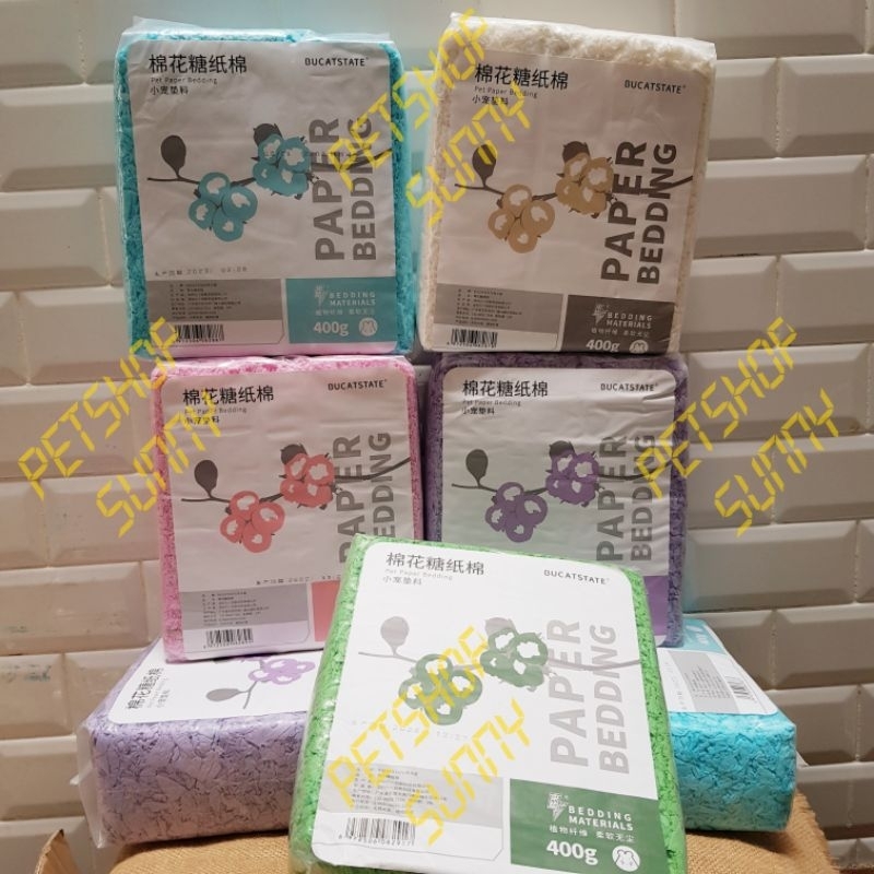 (Nguyên túi) Giấy bông Bucatstate lót chuồng hamster 400g | Shopee Việt Nam
