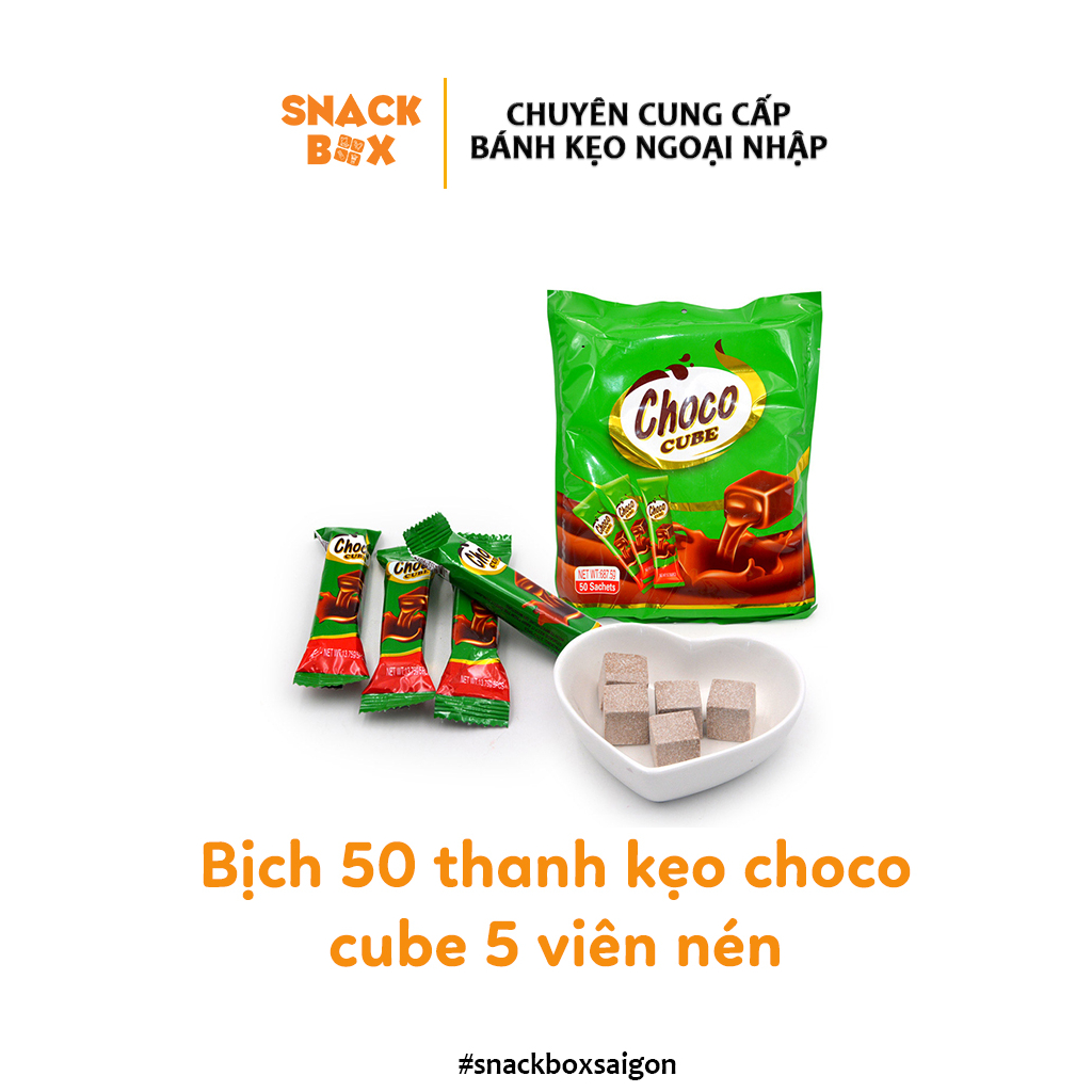 Bịch 50 Thanh Kẹo Socola Viên Nén Gồm 5 Viên Choco Cube 687,5gr ...