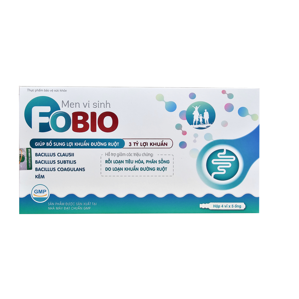 Ống Uống Men Vi Sinh FoBio Fobe Hỗ Trợ Bổ Sung Lợi Khuẩn, Giảm Rối Loạn ...