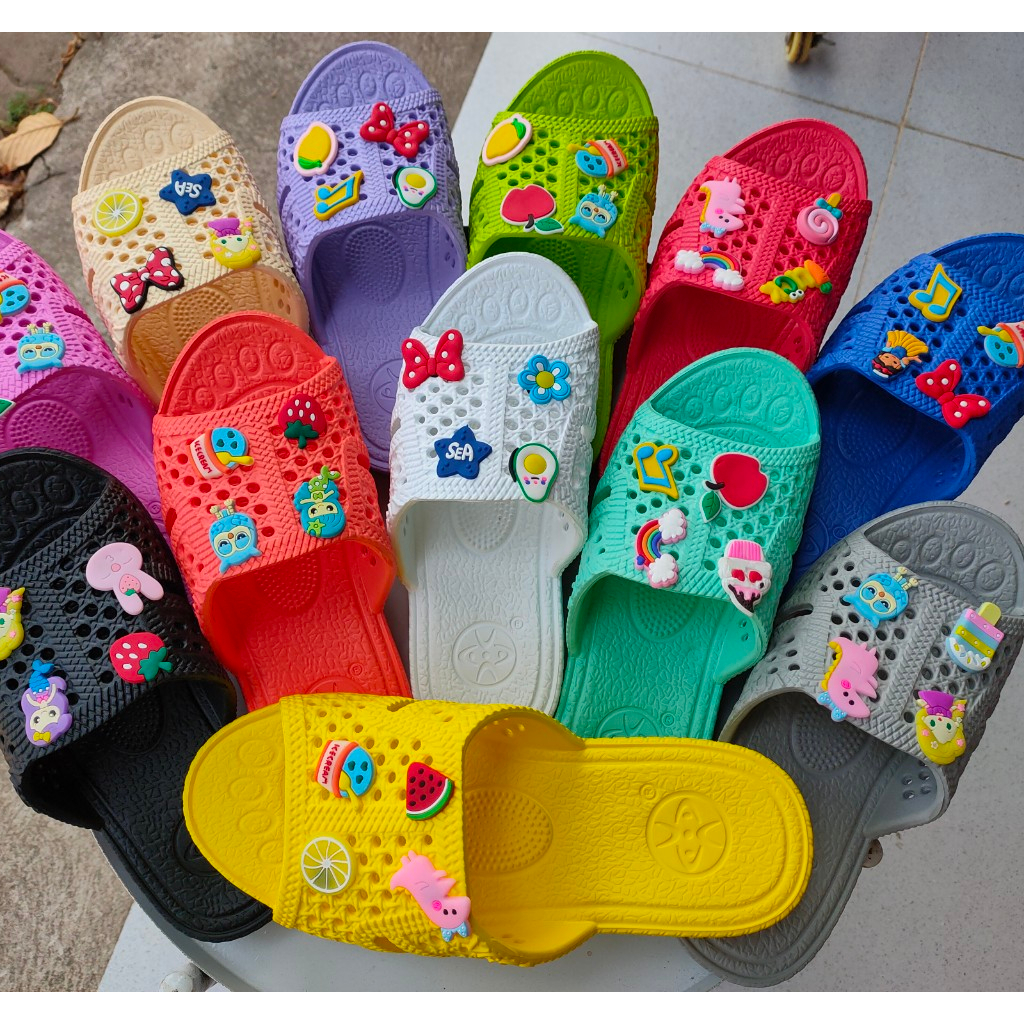Dép tổ ong kèm 8 Sticker dễ thương cho nữ siêu nhẹ đủ màu VAC from rộng ...
