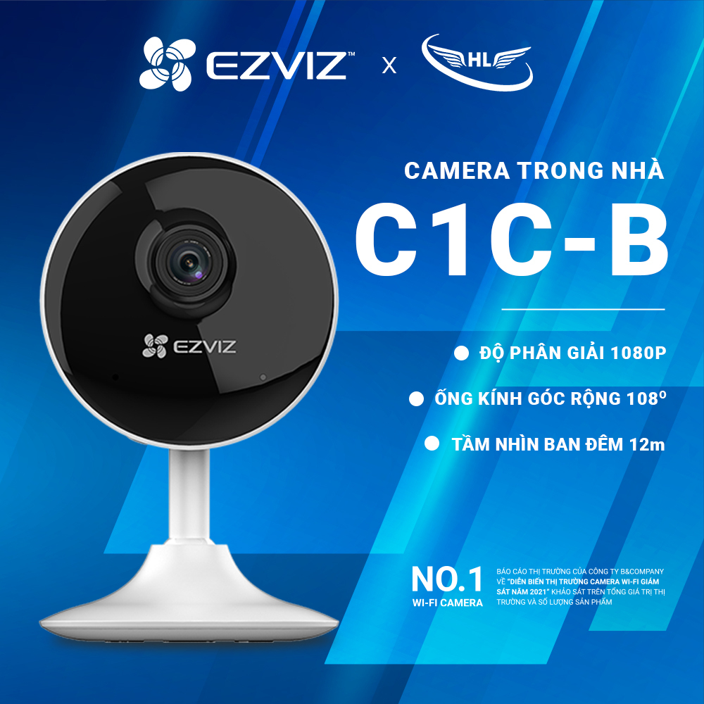 Camera WIFI trong nhà, góc rộng cố định EZVIZ C1C-B 2MP hàng chính hãng | Shopee Việt Nam