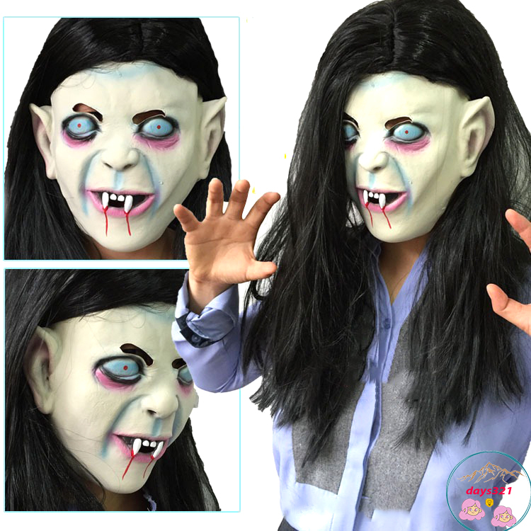 Mặt nạ macarong ma cà rồng sadako hoá trang halloween kjnh dị quay ...
