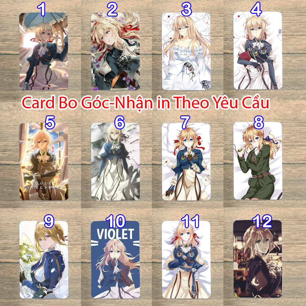 Ảnh thẻ card ảnh bo góc in hình violet evergarden 5x8cm nhiều mẫu lựa ...