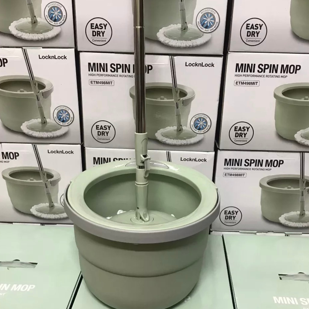 Bộ cây lau nhà Mini Spin Mop Lock&Lock ETM498 & 2 bông lau nhà | Shopee ...