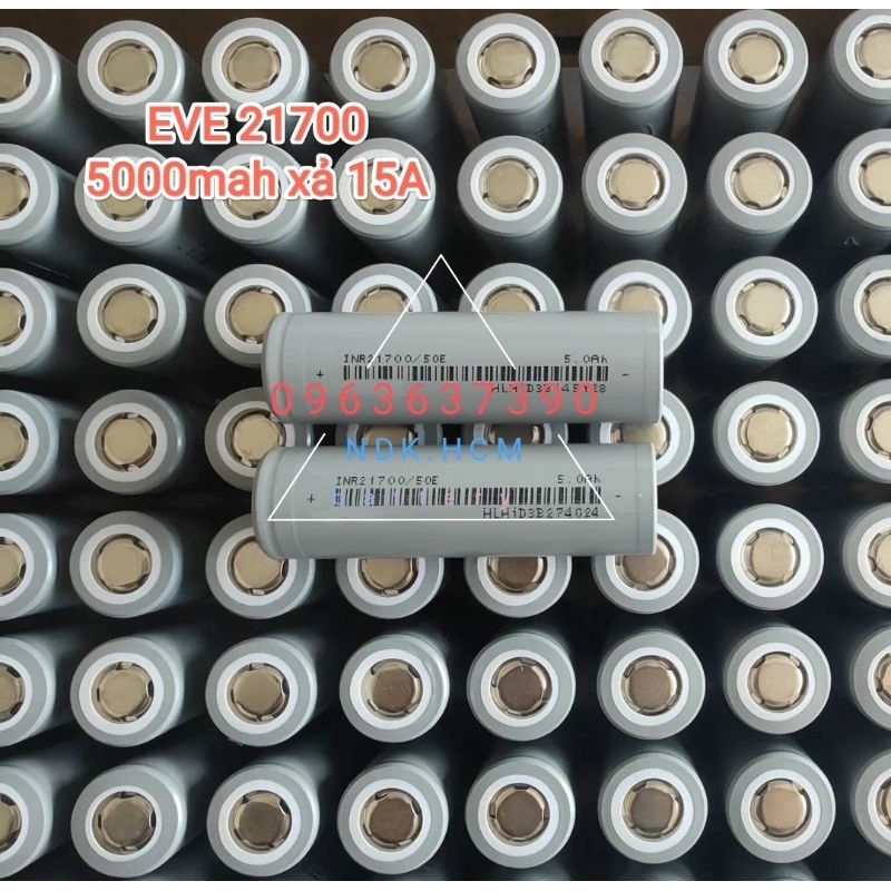 cell pin 21700 eve 50E dung lượng 5000mah xả 15A | Shopee Việt Nam