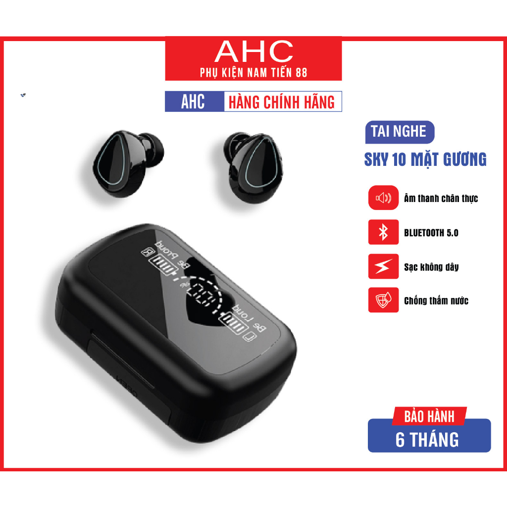 Tai nghe Bluetooth Sky 10 mặt gương bản Vip V5.3 pin 8h | Shopee Việt Nam