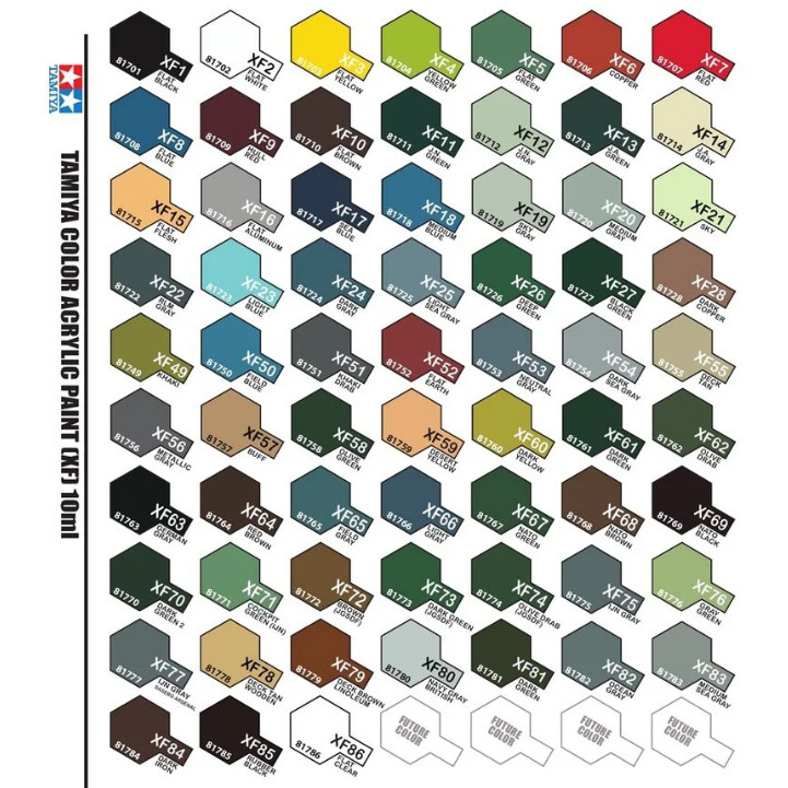 XF01-XF50 Sơn mô hình Tamiya Enamel XF chính hãng - Dụng cụ mô hình ...