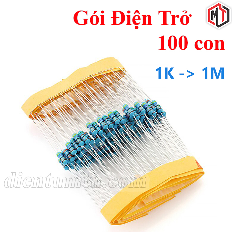 Điện trở 1/4W 1K 1.5K 2.2K 3.3K 4.7K 10K 15K 18K 22K 27K 33K 47K 100K 220K 270K 330K 470K 560K ...