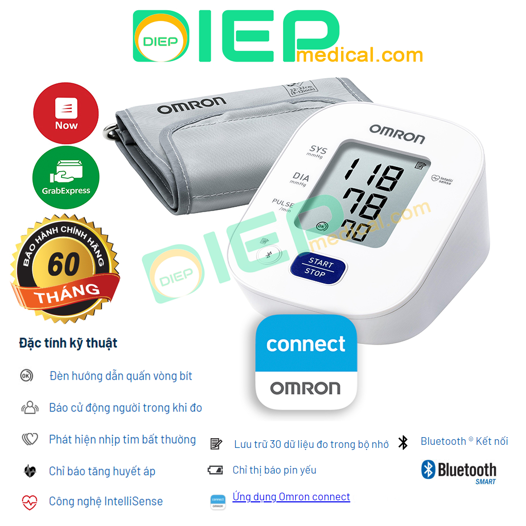 OMRON HEM-7143T1 - Máy đo huyết áp Omron 7143 T1, bắp tay điện tử, cảnh báo rối loạn nhịp tim ...