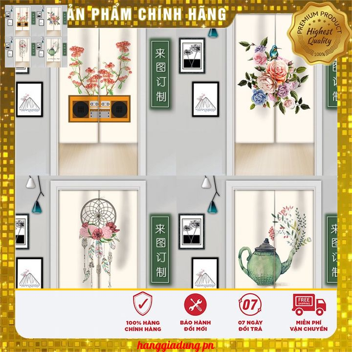 [Tặng thanh treo] Rèm NOREN Xẻ 2 Mảnh Trang Trí Không Khoan Tường 85x150cm - ĐỌC KỸ THÔNG TIN MÔ ...