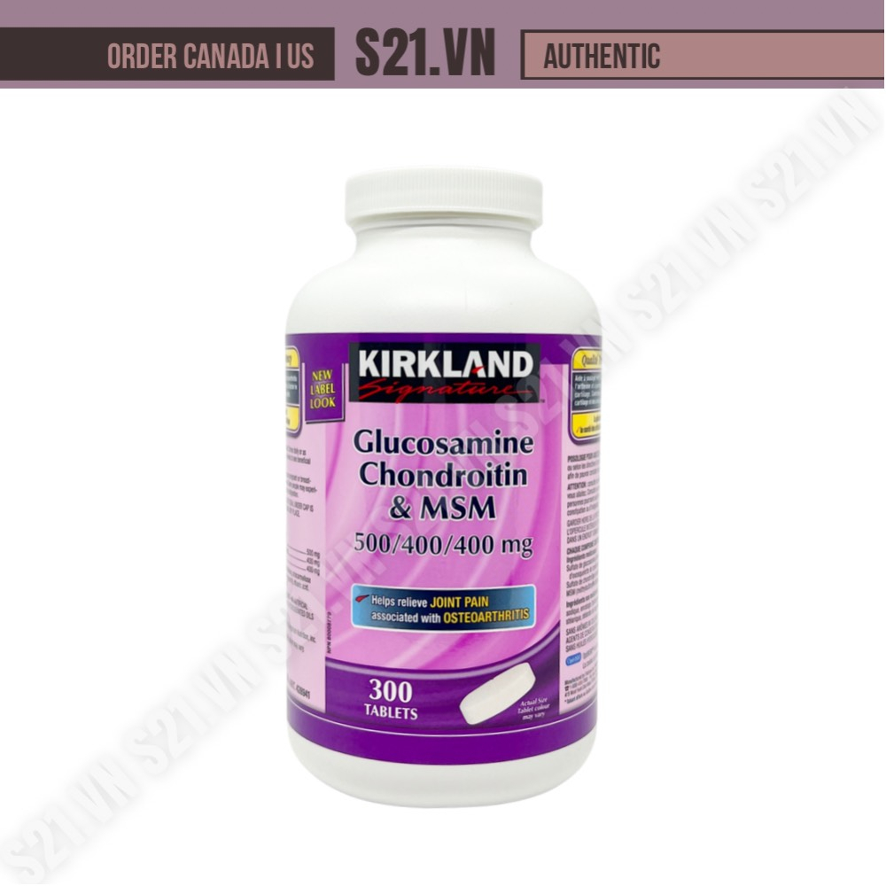 [Canada] Viên Uống Bổ Khớp Kirkland Glucosamine Chondroitin & MSM 300 Viên Nén | Shopee Việt Nam