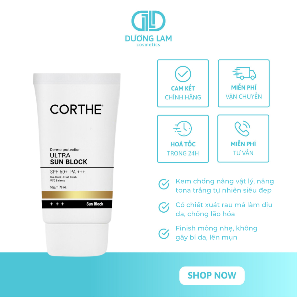 Kem Chống Nắng Corthe Dermo Protection Ultra Sun Block SPF50+/PA+++ 50g ...