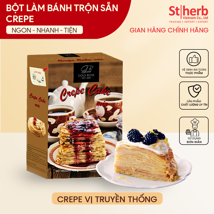 Bột Làm Bánh Crepe Trộn Sẵn Gold Bone 400G (Gold Bone Crepe Cake Mix 400G) | Shopee Việt Nam