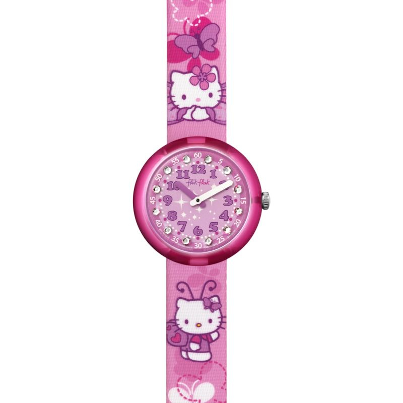 Đồng hồ đeo tay hãng Swatch Flik Flak Hello Kitty dành cho bé | Shopee ...