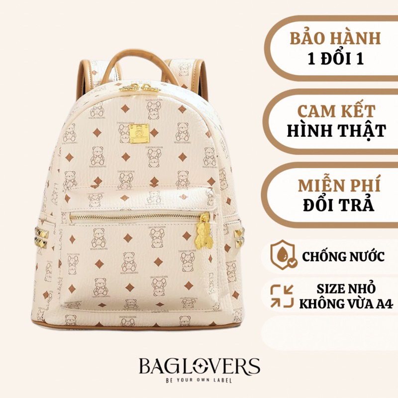 BALO THỜI TRANG NỮ MÀU BE KEM HOẠ TIẾT MONOGRAM GẤU - TEDDY BP BEIGE ...