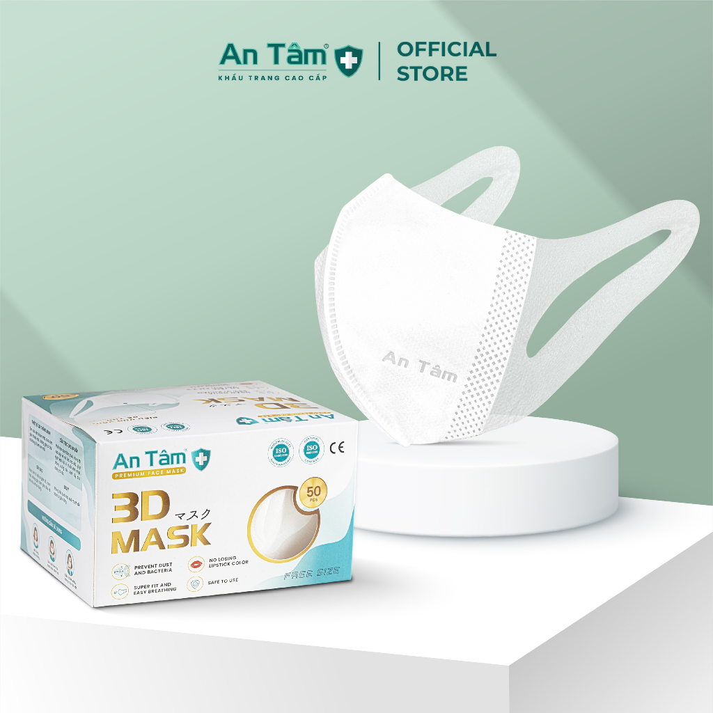 Khẩu trang 3d công nghệ dập nhật bản hộp 50 cái và hộp 100 cái | Shopee Việt Nam