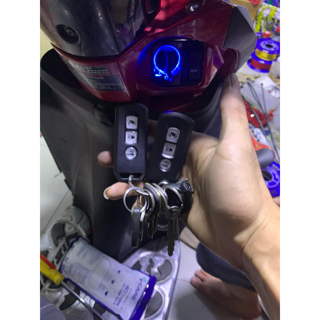 Bộ Khóa Smartkey Xe Honda Vision Dòng Slock Remote 3 Nút Ổ Núm Honda ...