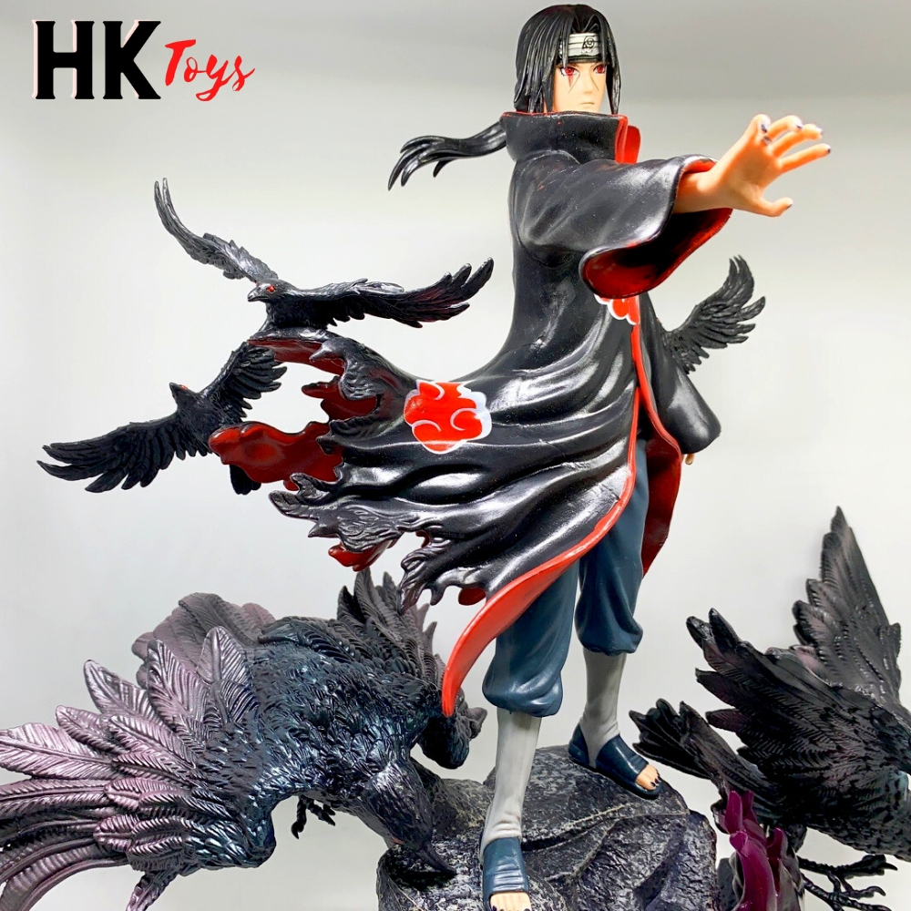 Mô hình Naruto Itachi Akatsuki đế Hắc Hỏa có quạ + 2 đầu thay thế - Cao ...