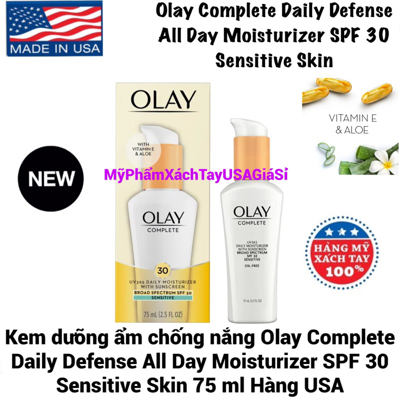 Kem duỡng ẩm chống nắng Olay Complete Daily Defense All Day Moisturizer ...