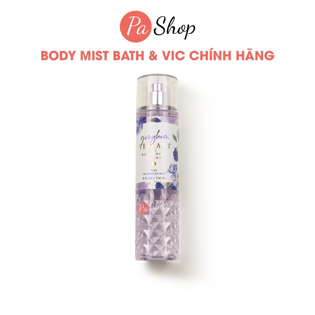 Body mist Gingham Vibrant xịt thơm toàn thân | Shopee Việt Nam