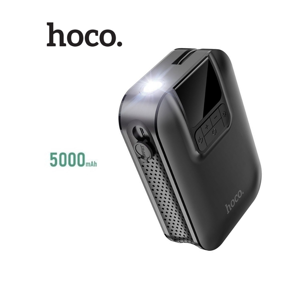 Máy Bơm Lốp Cầm Tay Thông Minh Hoco S53 Pin 5000mAh trọng lượng 600g ...