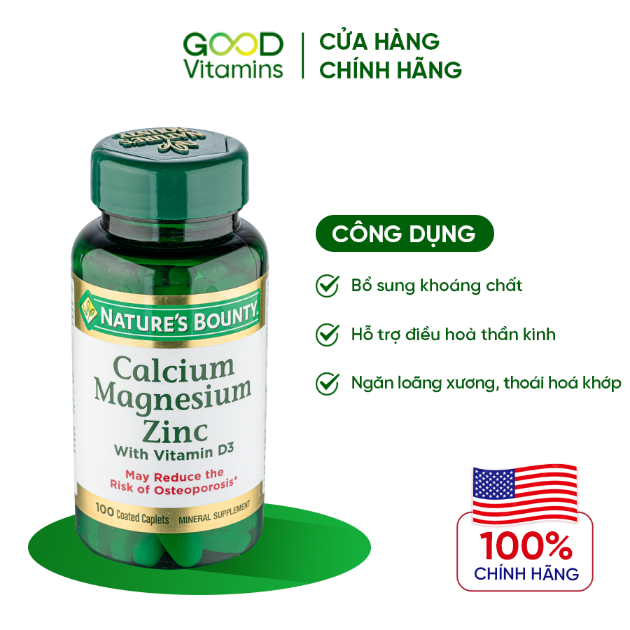 Viên Uống Bổ Sung Canxi Magnesium Zinc With Vitamin D3 Bổ Xương Khớp ...