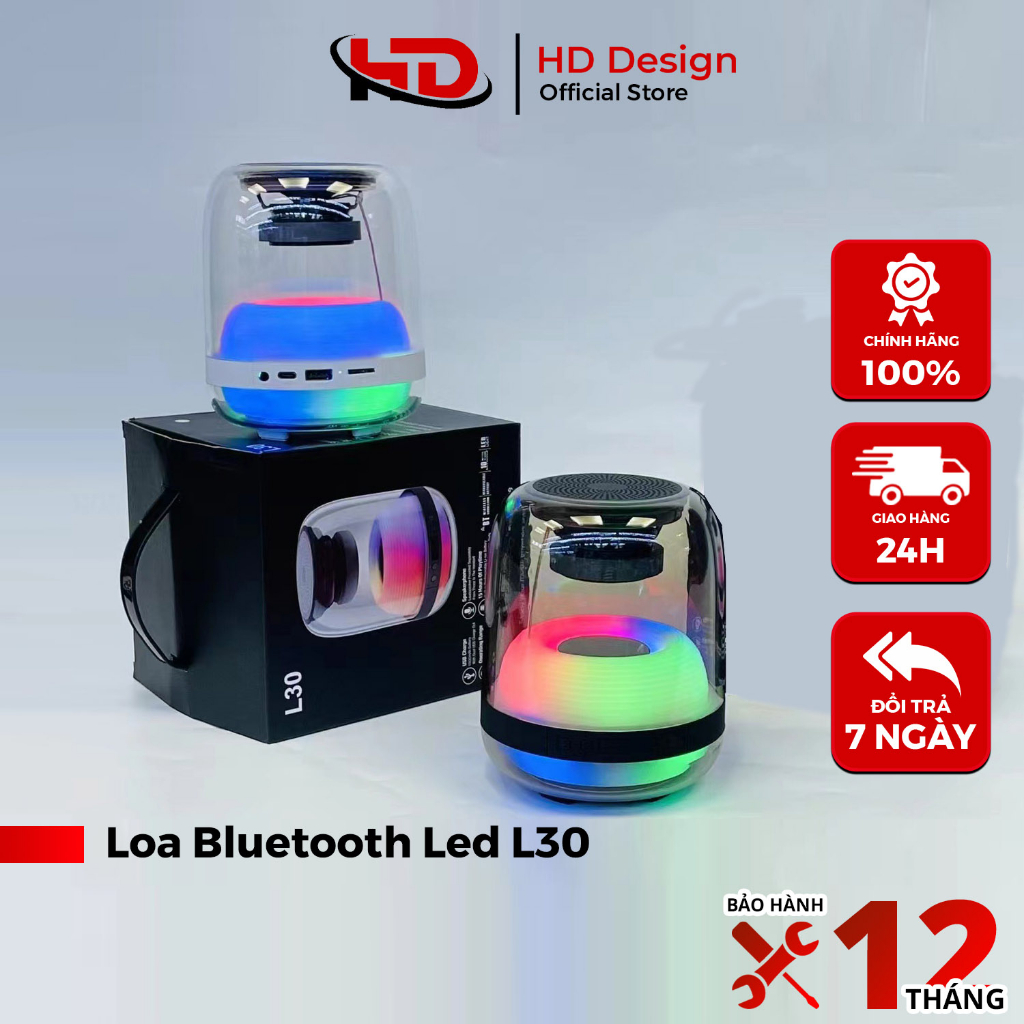 Loa Bluetooth Đèn Led L30 Âm Bass Siêu Ấm - Led RGB Nhiều Chế Độ ...