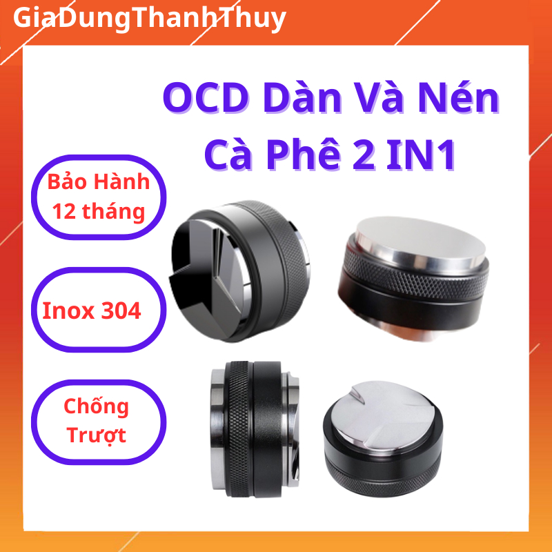Tamper OCD 2 đầu dàn đều kết hợp nén cà phê Espresso cao cấp chất liệu ...