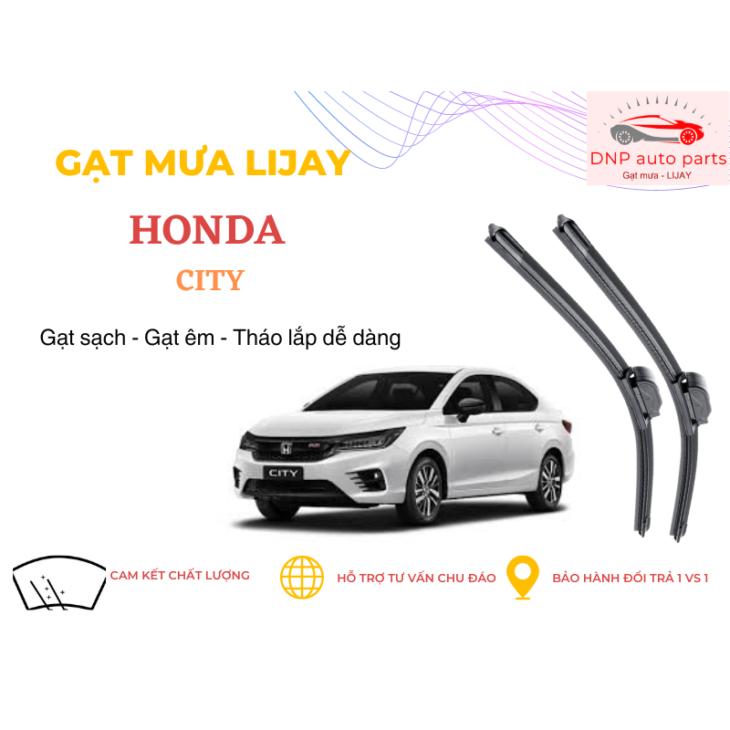 Gạt mưa ô tô LIJAY cho HONDA City - Silicon thân mềm chính hãng ...
