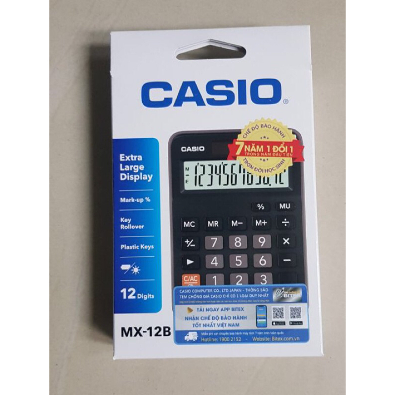 Máy Tính Casio MX12B BK( chính hãng) | Shopee Việt Nam