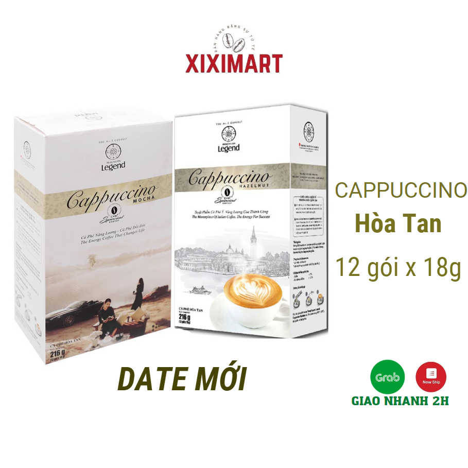 Cà phê Cappucino cà phê hoà tan Trung Nguyên Legend 216g (12 gói x 18g) Xiximart | Shopee Việt Nam
