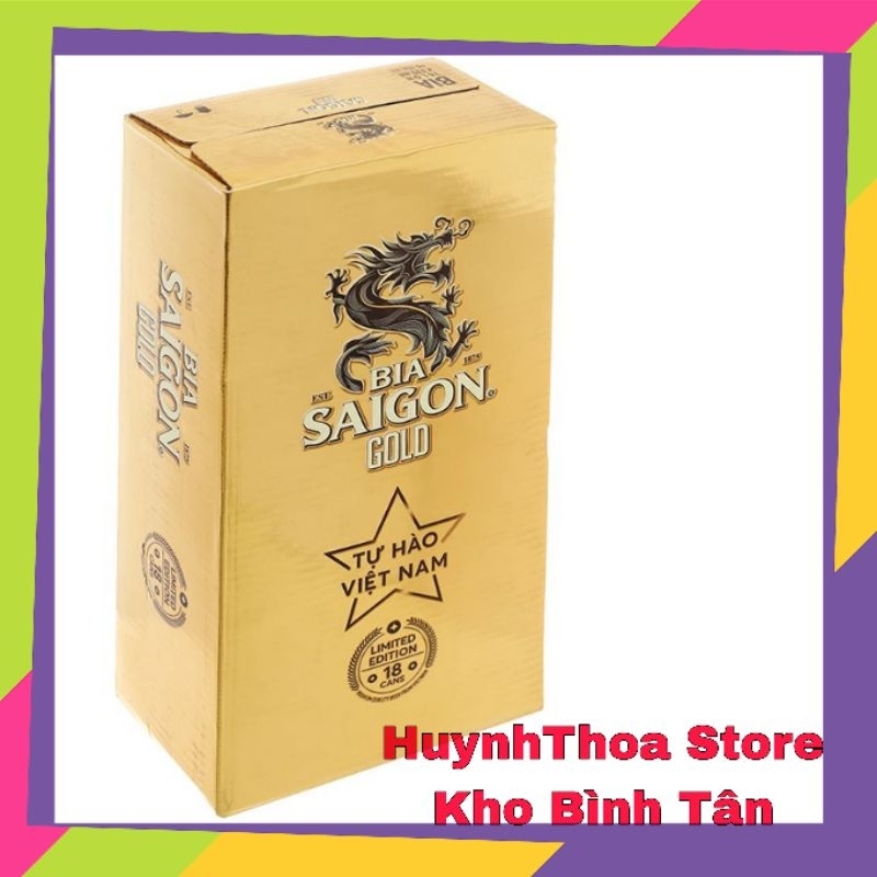 Thùng 18 Lon Bia Sài Gòn Gold 330ml Shopee Việt Nam