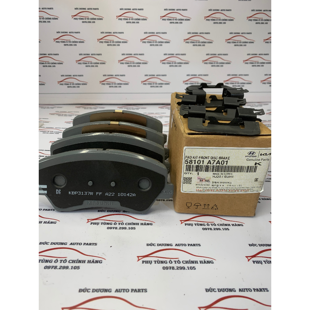 Hàng chính hãng - Má Phanh Trước Cerato 16-18, K3 16-18, Elantra 15-18 ...