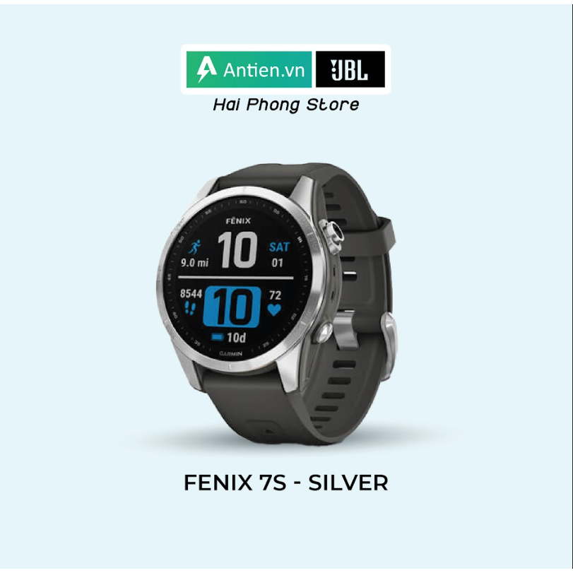 Đồng Hồ thông minh Garmin Fenix 7S - Silver with Graphite dây Silicone ...