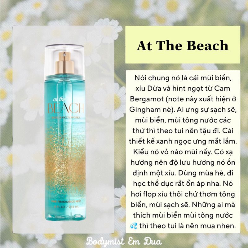 [Bodymist] Xịt Thơm Toàn Thân - AT THE BEACH | Shopee Việt Nam